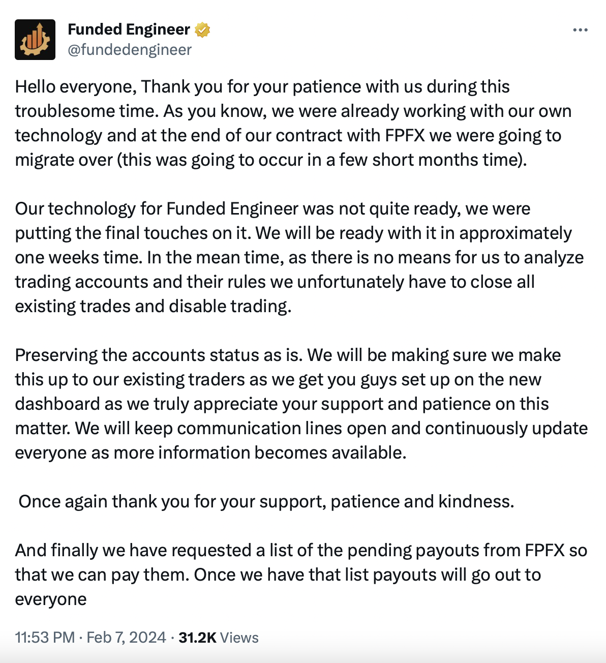 BREAKING: FPFX Cuts Ties with the Funded Engineer Over Fraud Scheme ...